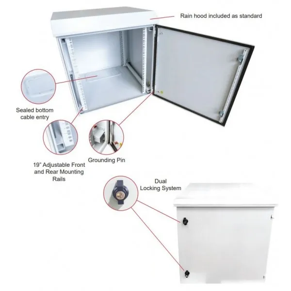 Outdoor Network Cabinet Waterproof Server Rack Outdoor Rack Cabinet ...