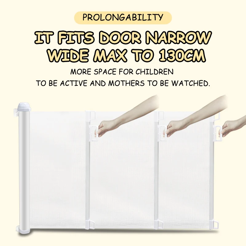 Friendly Kiddy Guard Outdoor Retractable Baby Safety Gate Steel Tube ...