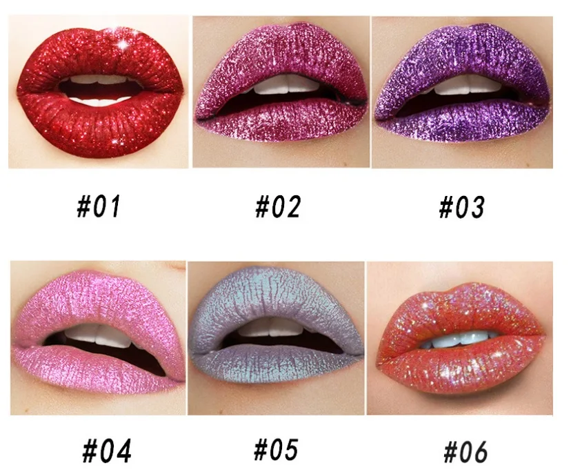 Metallic Lip Gloss - 12 Colors, High Shine, Waterproof