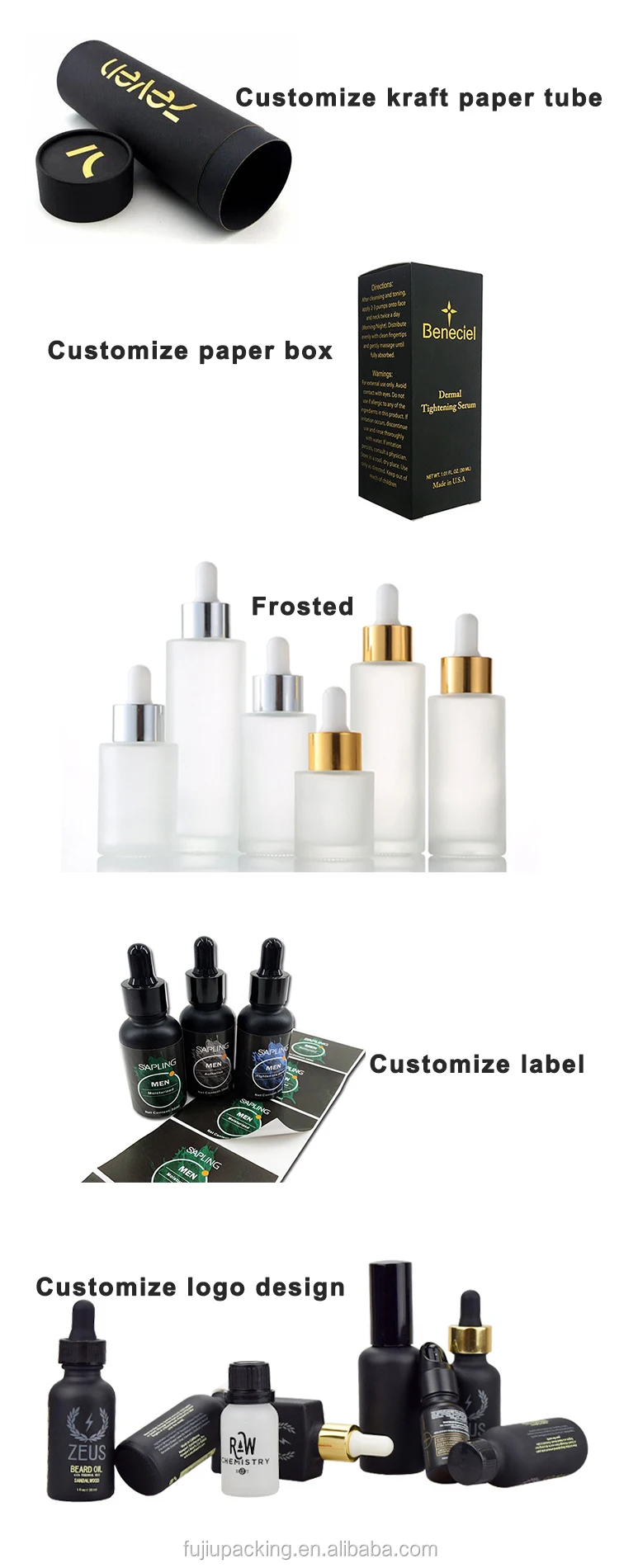 Custom Black Paper Perfume Discovery Tester Gift Boxes