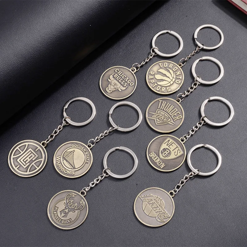 Personalized Nba Team Custom Logo Metal Keychain Pendant Alloy Key Ring ...