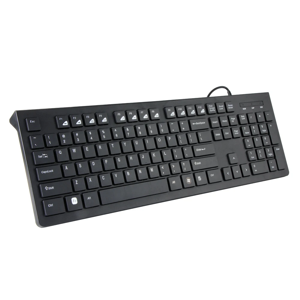 VCOM USB Wired Keyboard - 104 Keys Multimedia Keyboard