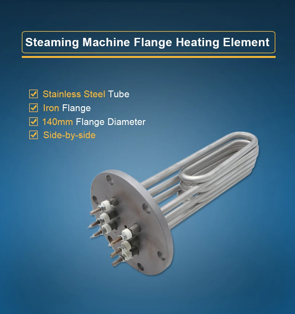 Heating Element 380V Steaming Machine Flange Heater Tube for Steam ...