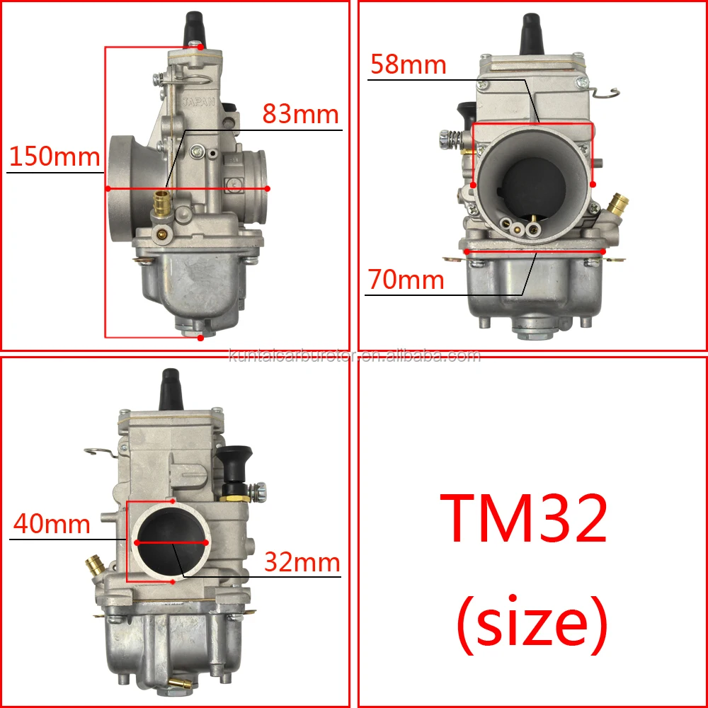 Mikuni Tm Tmx 32 32mm Flat Valve Carburetor For Yamaha Kawasaki Tmx32 Tm32-1 Tm-32 13-5042 ...