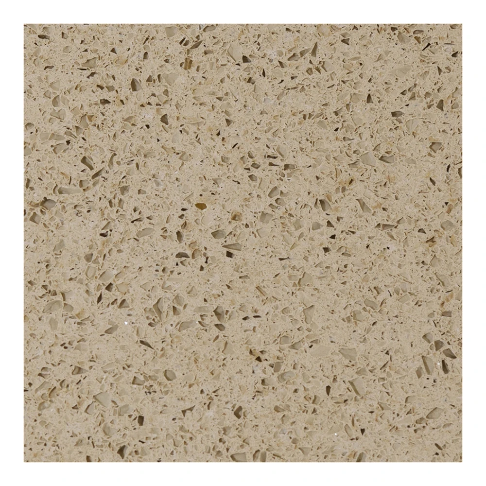 Factory Cheap Price Glass Light Yellow Quartz Countertops For Kitchen