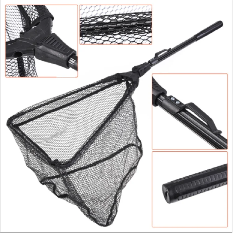 Nylon Single-section Triangle Fly Fishing Net Hand Fishing Net ...