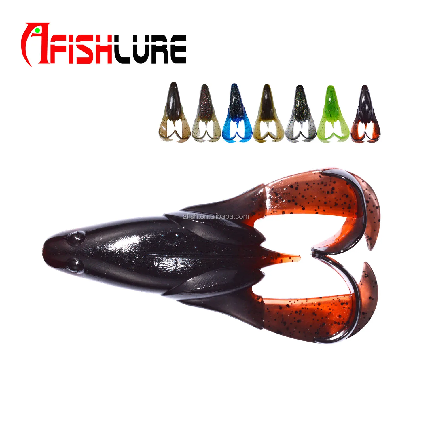 Artificial Plastic Fishing Frogs Lures 90mm 15.5g Freshwater Frog Shape ...