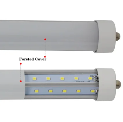 T8 Led Tube Light 8ft 2400mm/240cm/2.4m Single Pin Fa8 Base V Shaped ...