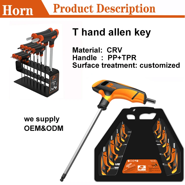 Professional 9pcs T-Handle Hex Key Set - Durable & Versatile