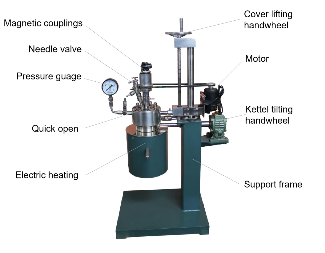 2 Liters Lab High Pressure Reactor - Easy Hydrogenation
