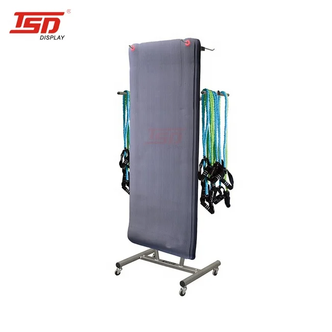 Custom Store Floor Standing Wooden Carpet Roll Rug Door Car Mat Display ...