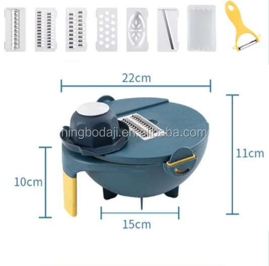 New Design Multi Function 9 In 1 Vegetable Fruit Slicer Basket With ...