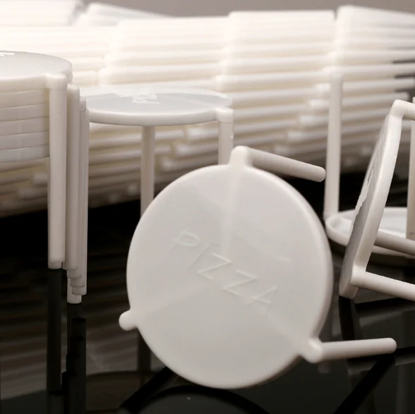 PP Plastic Pizza Table Box Saver Stands - Disposable White