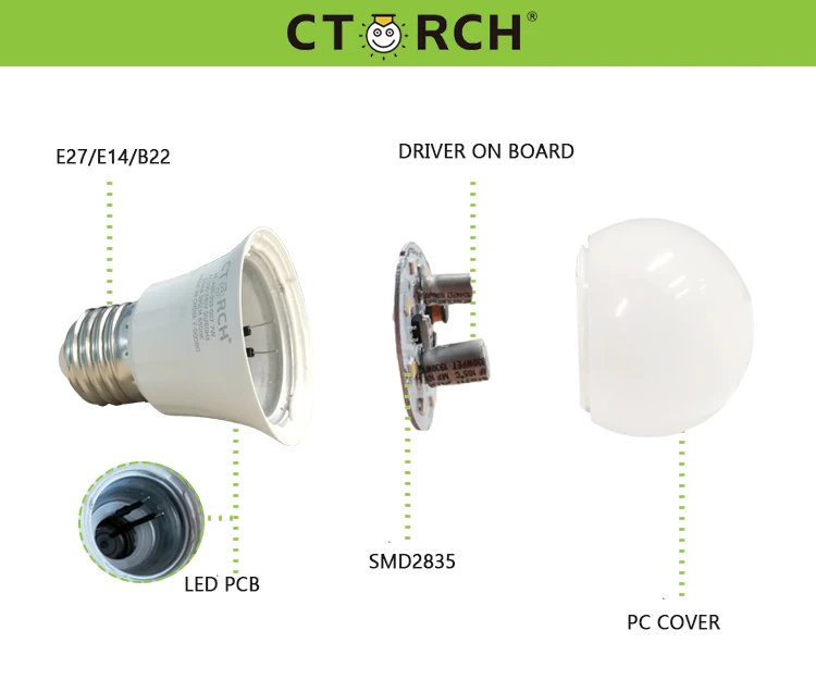 Ctorch New Modle Diamond-star Series100-240v A60 9w Indoor Lighting Led ...