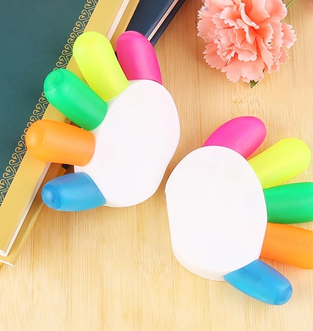 Customized Hand Finger Shape Shaped Highlighter Pens For Promotion With ...