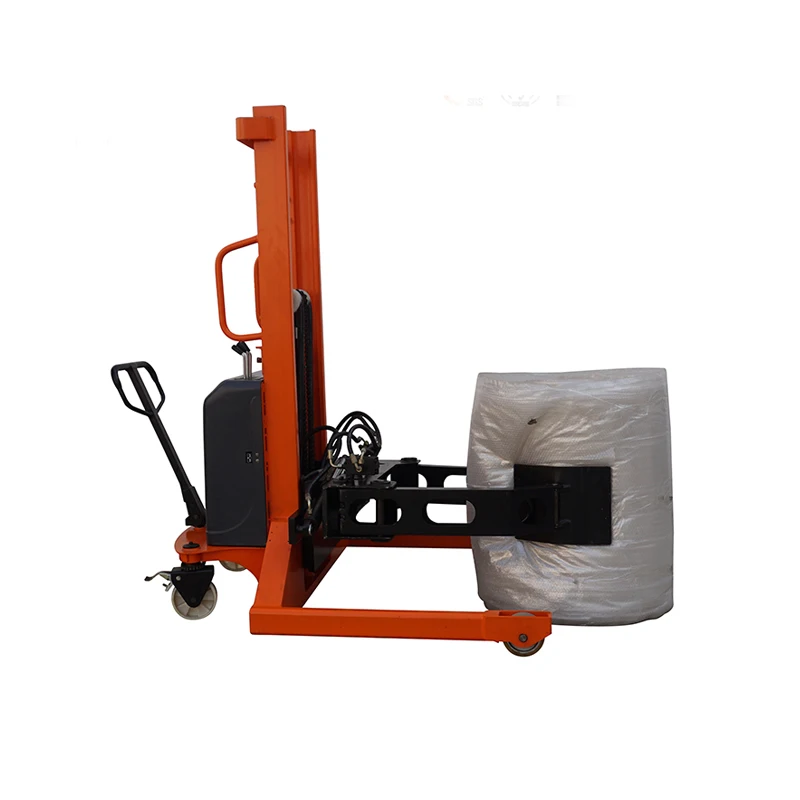 500kg Semi Electric Paper Roll Lifter - Manual Hydraulic Stacker
