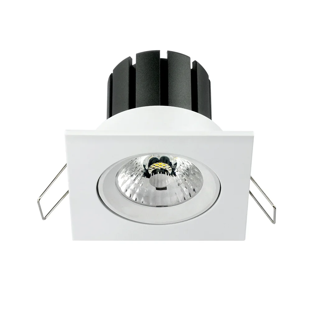 Warm White Silver Black Square Ip44 Led Light Ceiling Resseced Led ...