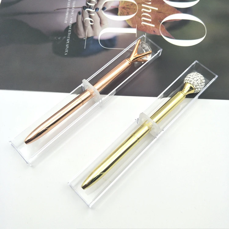 Acrylic Cute Packing Plastic Transparent Pen Case For Diamond Crystal ...