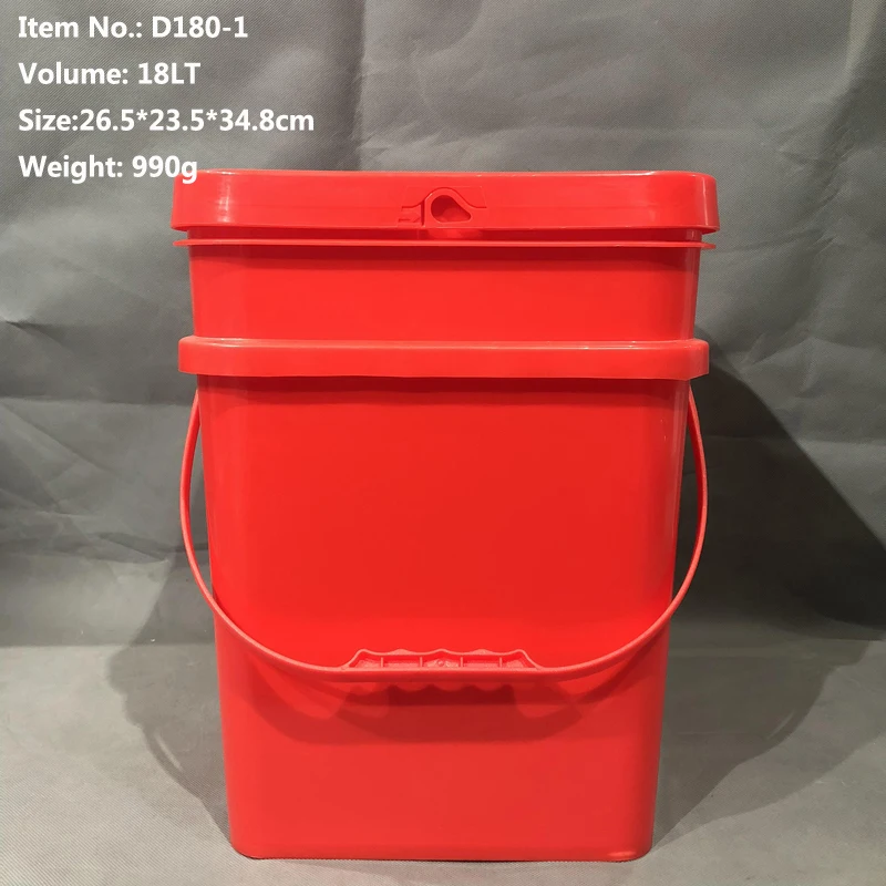 Food Grade New Pp Rectangle Pail 5 Gallon Square Buckets Iml Food ...