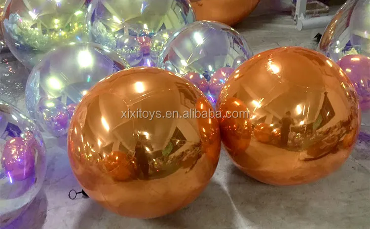 Wedding Stage Decoration Inflatable Silver Mirror Sphere Balls ...
