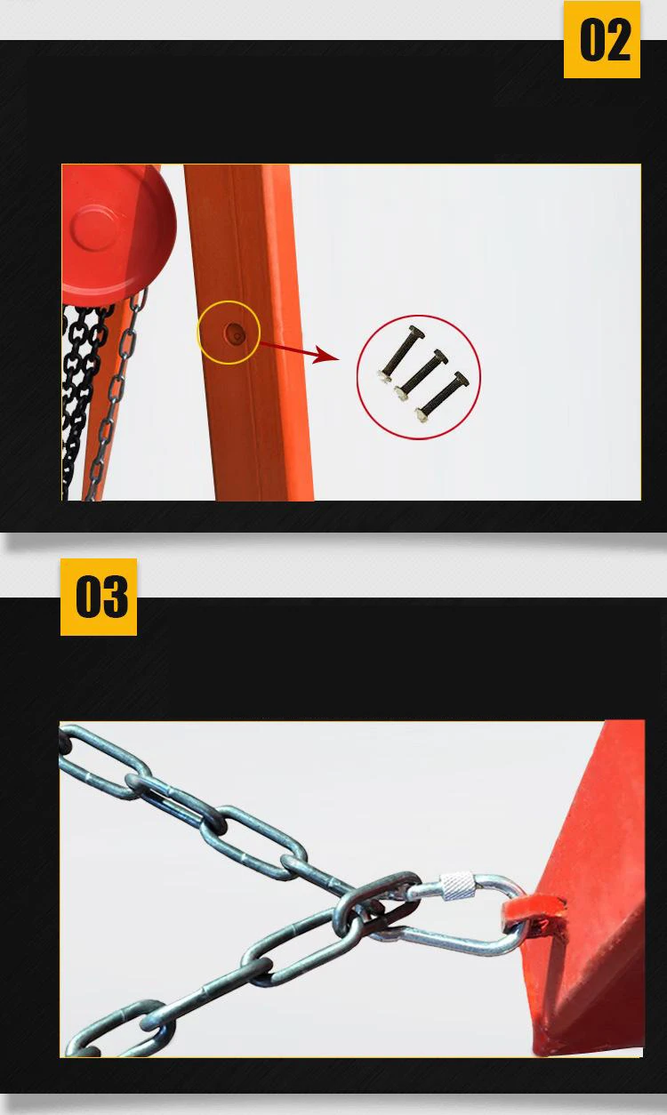 Hand Chain Hoist Lifting Triangle Bracket 1T2T3T3 M Telescopic Tripod