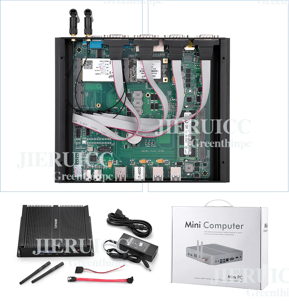 RS232 Mini PC Industrial Core I3 I5 I7 for Automatic Production Control ...