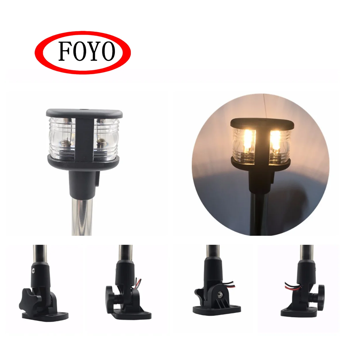 Foyo Brand 12vdc Stern Anchor Masthead Light Led All-round Adjustable ...