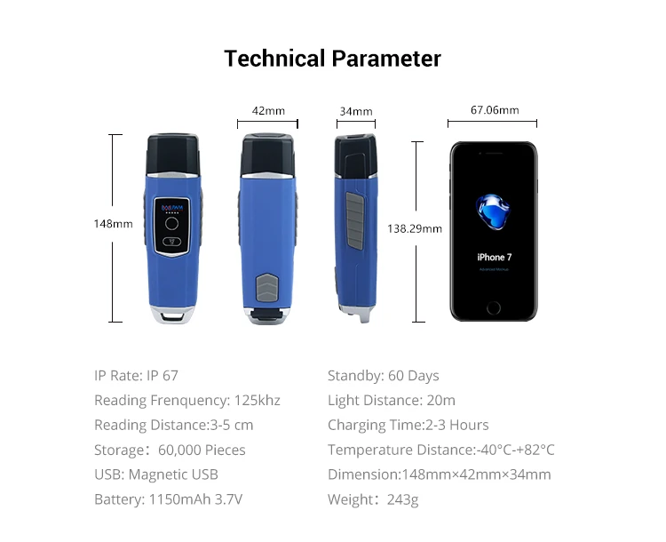 JWM IP67 Guard Tour System WM5000-V5 - RFID Patrol Solution for ...