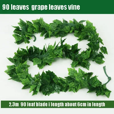 Artificial Grape Bunch Fake Grapes Vine Plastic Raisins Leaf Rattan ...