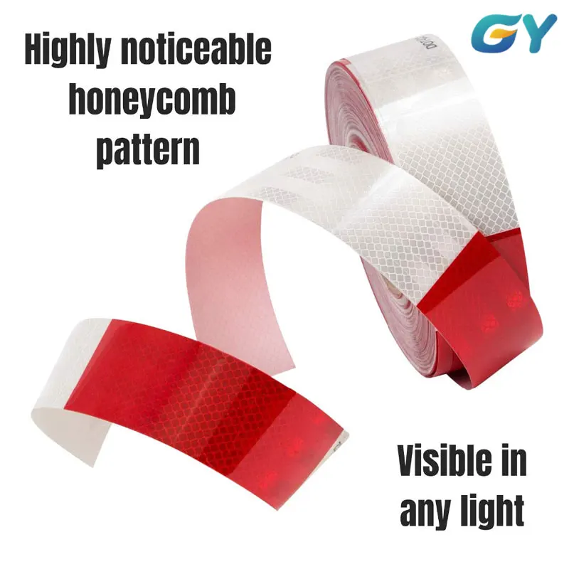 50mm Red-white Dot-c2 Reflective Tape Light Reflective Tape Micro Prism ...