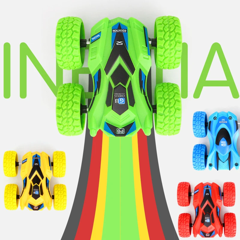 360 Degree Rotation Car Toy Set 4pcs Mini Stunt Car Double-sided 3d ...