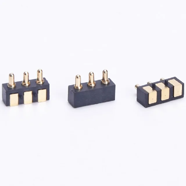 3pins Pcb Mount Pogo Pins 2.50mm Pitch 3 Position With Post Right Angel ...