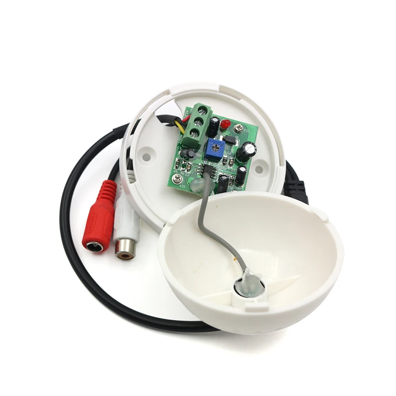 Noise Reduction Audio Wired CCTV Microphone for Surveillance