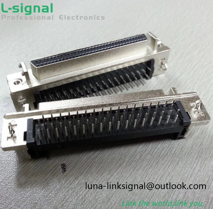Right Angle Female Socket Hdd Scsi 68 Pin Pcb Scsi Connector For Sale ...