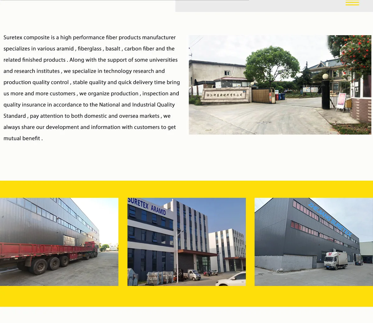 Zhejiang Suretex Composite Co., Ltd. - aramid fiber, aramid short cut fiber