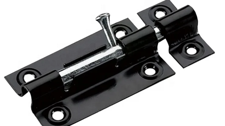 Heavy Duty Padlock Stainless Steel Black Bolt Latches Barrel Tower Bolt ...