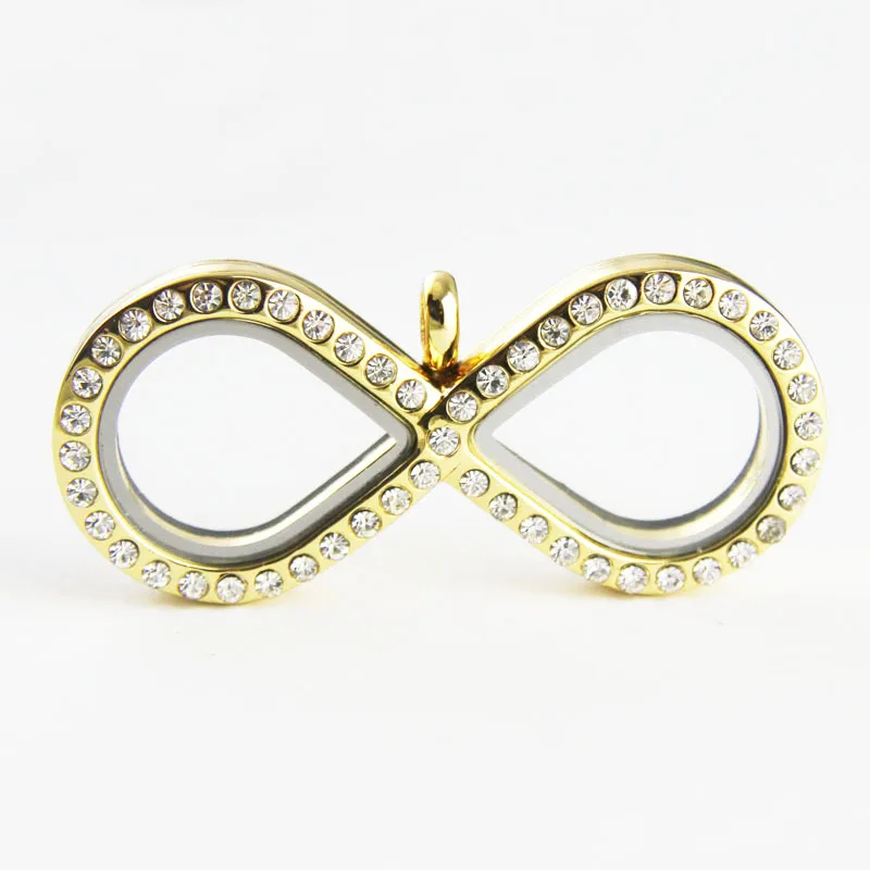 Zinc Alloy Gold Color Cz Infinity Floating Locket| Alibaba.com