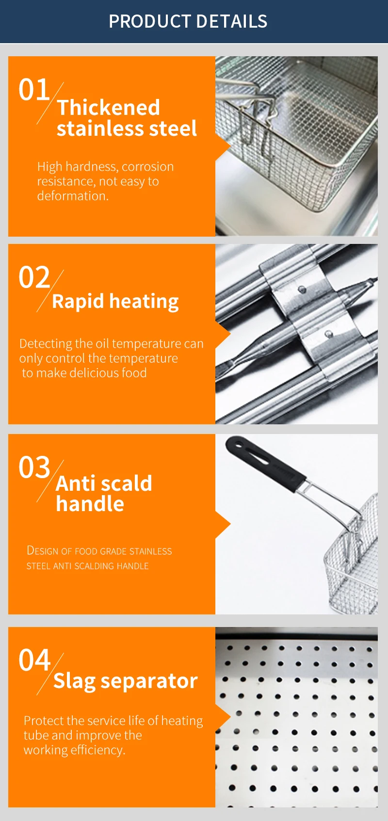 High Quality Materials Commercial Deep Fryer for Fried Chicken ...