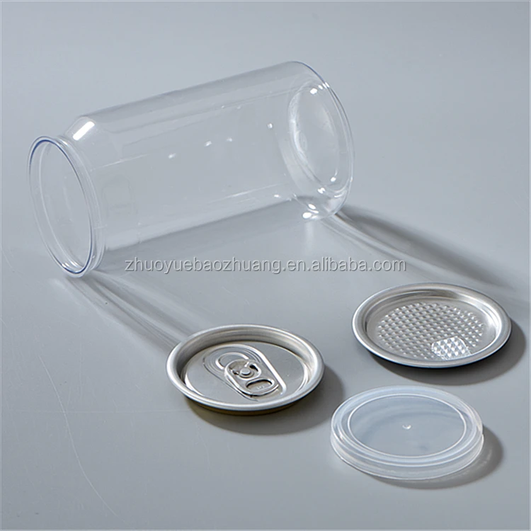Pet Plastic Clear Beverage Cans With Easy Open Cap - Buy Beverage Cans ...