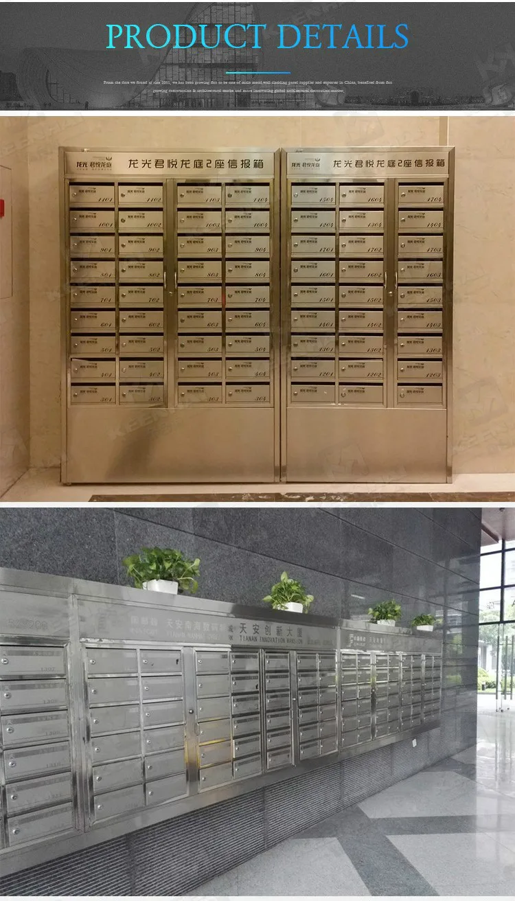 Custom Made Free Standing Stainless Steel Postbox for Apartments