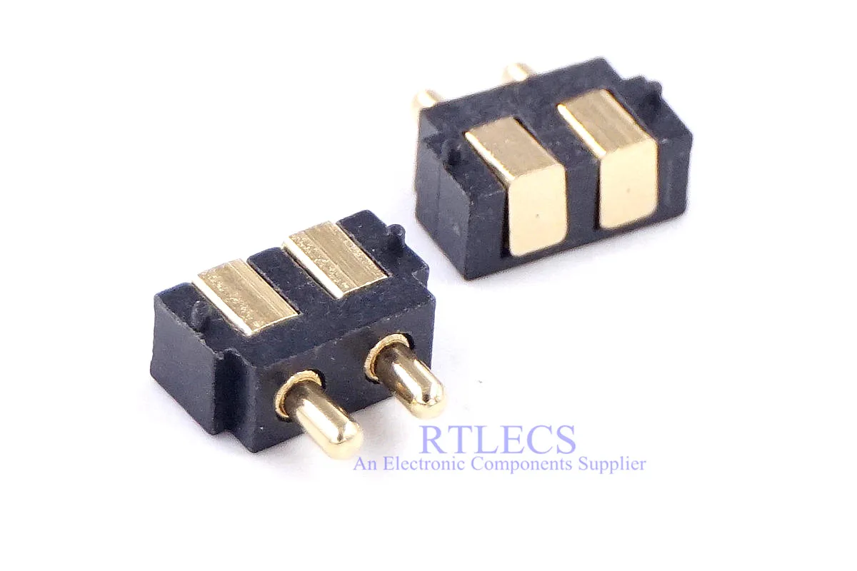 SMT Spring-Loaded Pogo Pin Connector, 2-Pin, 2.5mm Pitch for Automotive ...