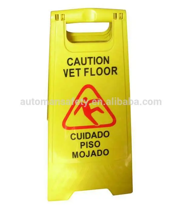 Caution Wet Floor Folding Safety Sign Plastic Warning Sign - Buy ...