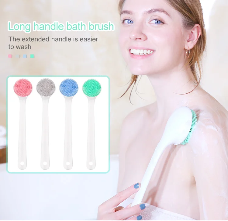 Cheap Wholesale Silicone Bath Brush Baby Bath Shower Back Body Scrubber ...