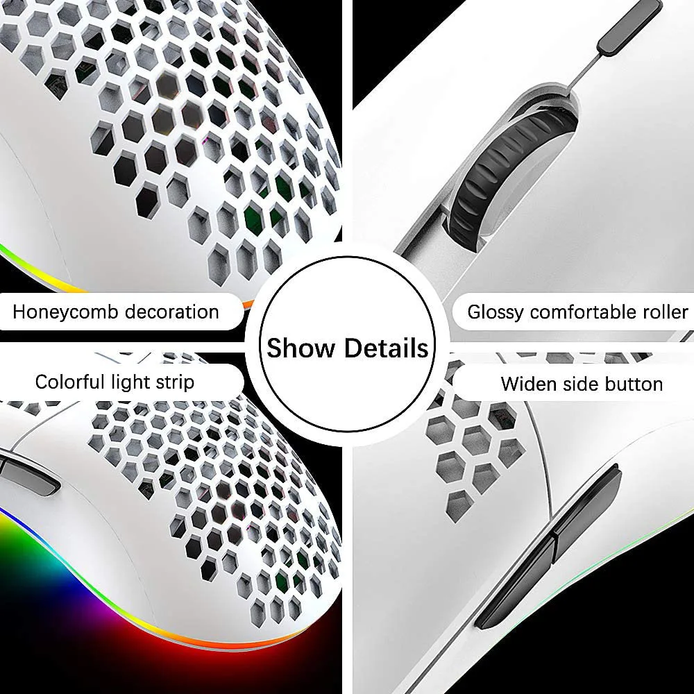 GX73 RGB Gaming Mouse - 7200DPI, Programmable, and Wired