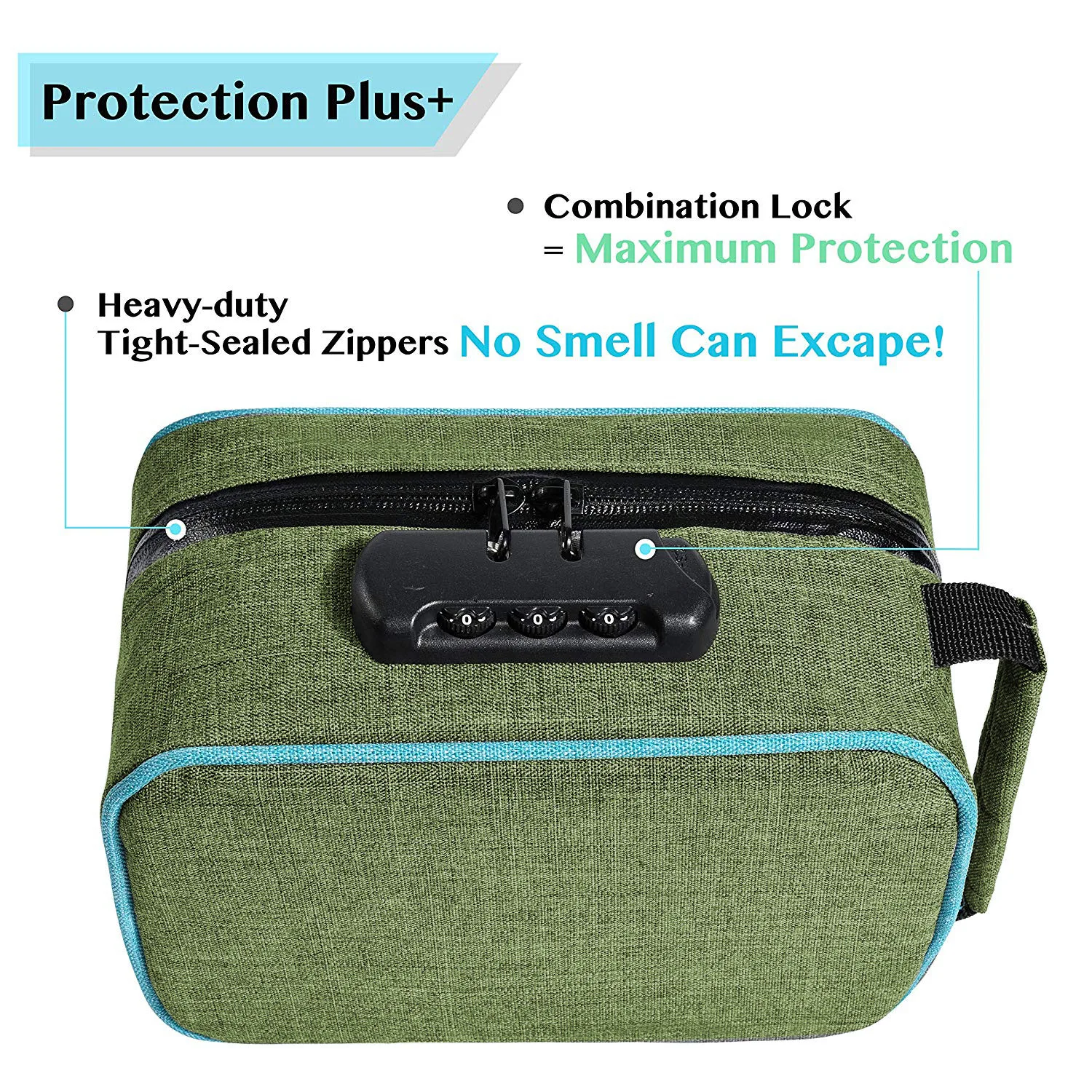 Smell Proof Stash Box With Lock Bag Carbon Lined Tobacco Pouch ...