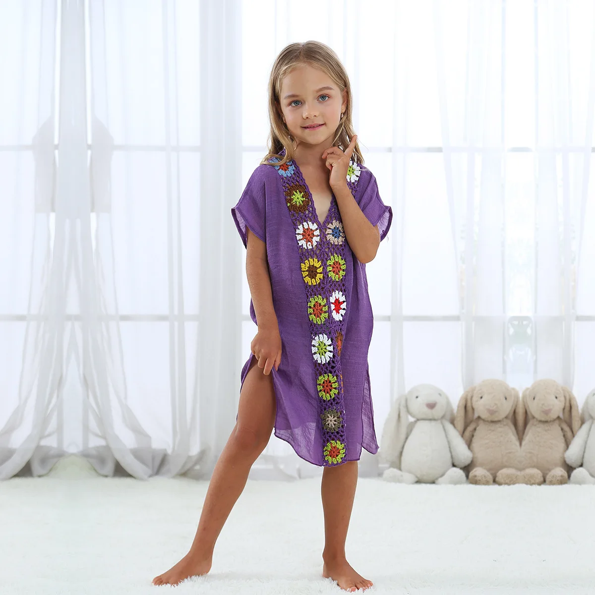 Factory Direct Custom Children Beach Cover Up Child Beachwear Kids ...