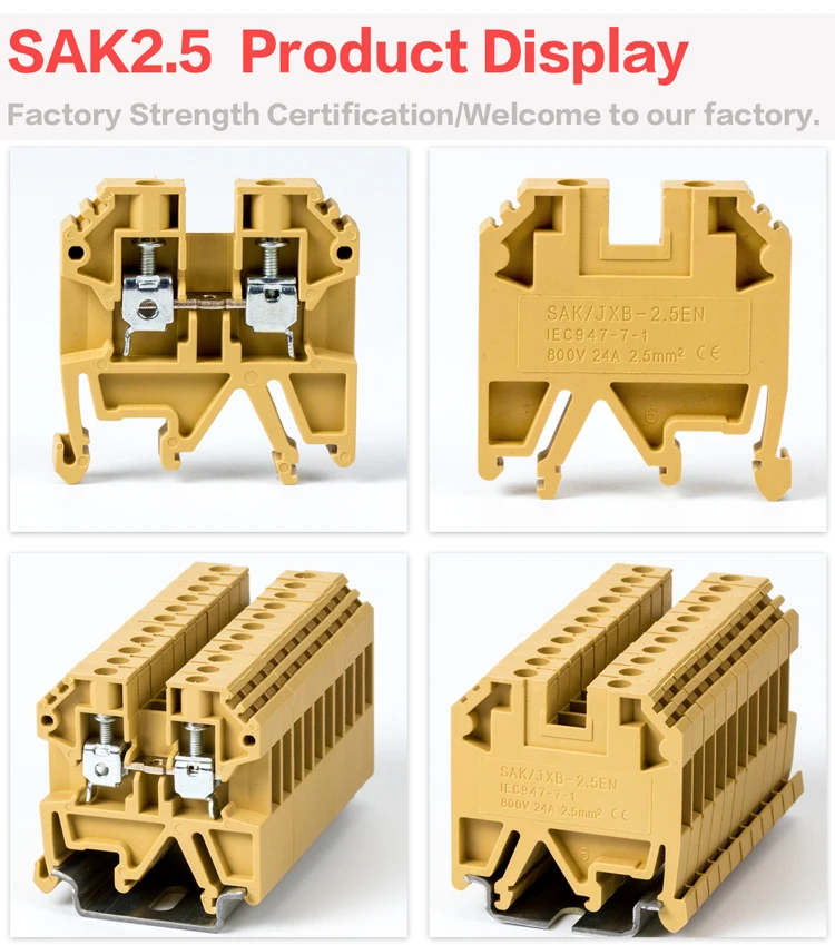 SAK2.5 Din-Rail Terminal Blocks - Reliable Wire Connecting