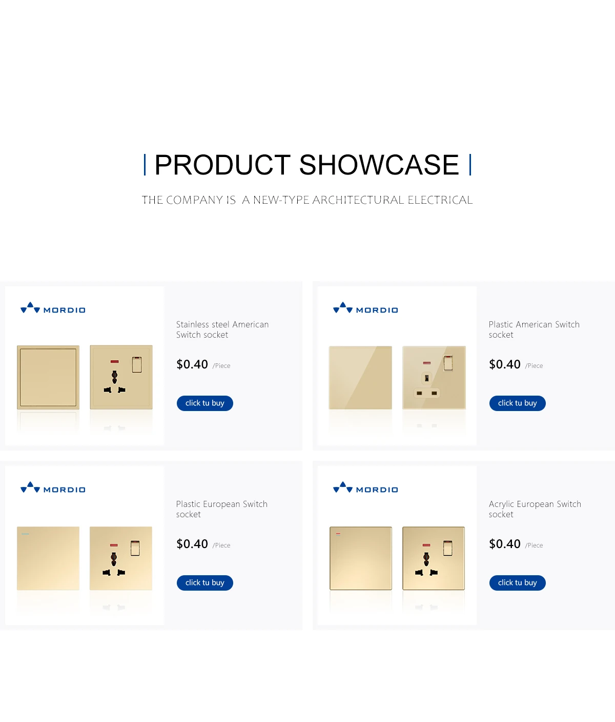 Mordio Electrical Co., Ltd. - Wall Switch, Wall Socket