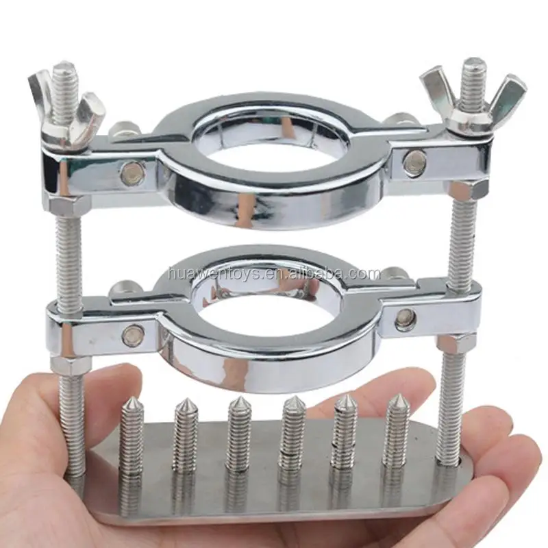 Hinge Clamp Spike Penis Ring - Male Chastity Erection Device