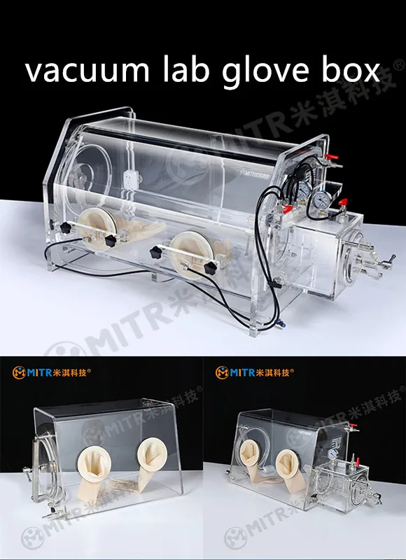 Lab Small Isolated Transparent Acrylic PMMA Vacuum Glove Box